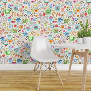 Food Wallpaper Break Room by Ninola-design Treats Snacks Sweets Candy ...