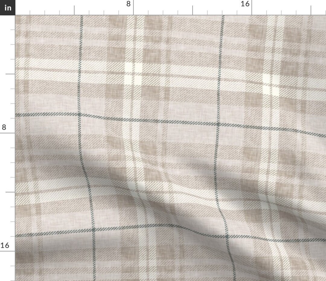 Soft Autumn Plaid Fabric Neutral Fall Plaid by Littlearrowdecor Tartan ...
