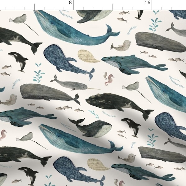 Whale Fabric - Etsy