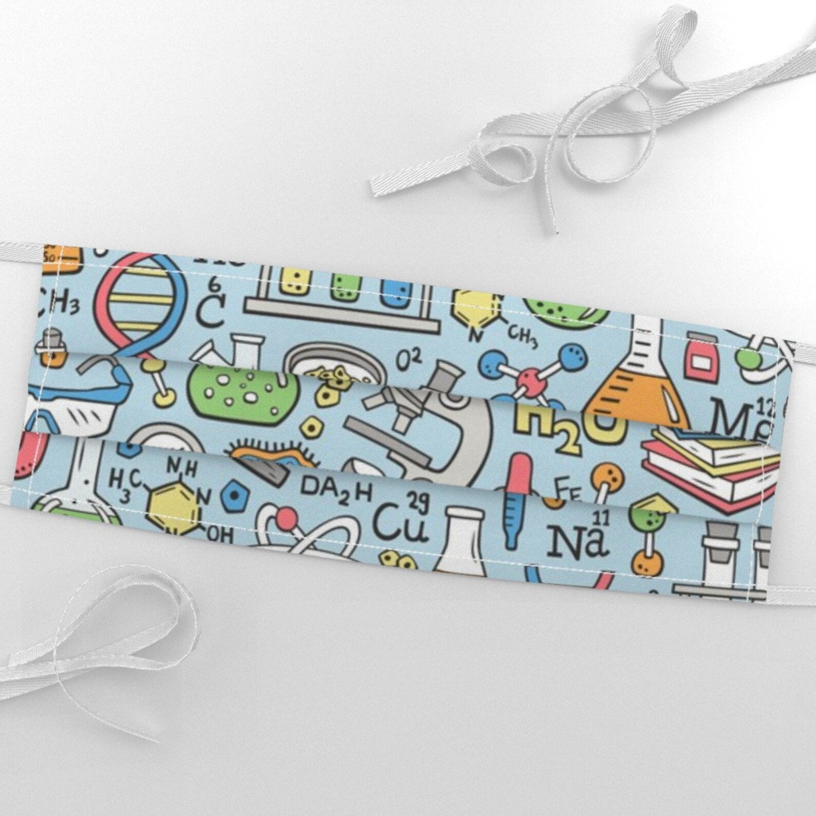 Science Fabric Science Lab by Caja Design Blue Colorful - Etsy