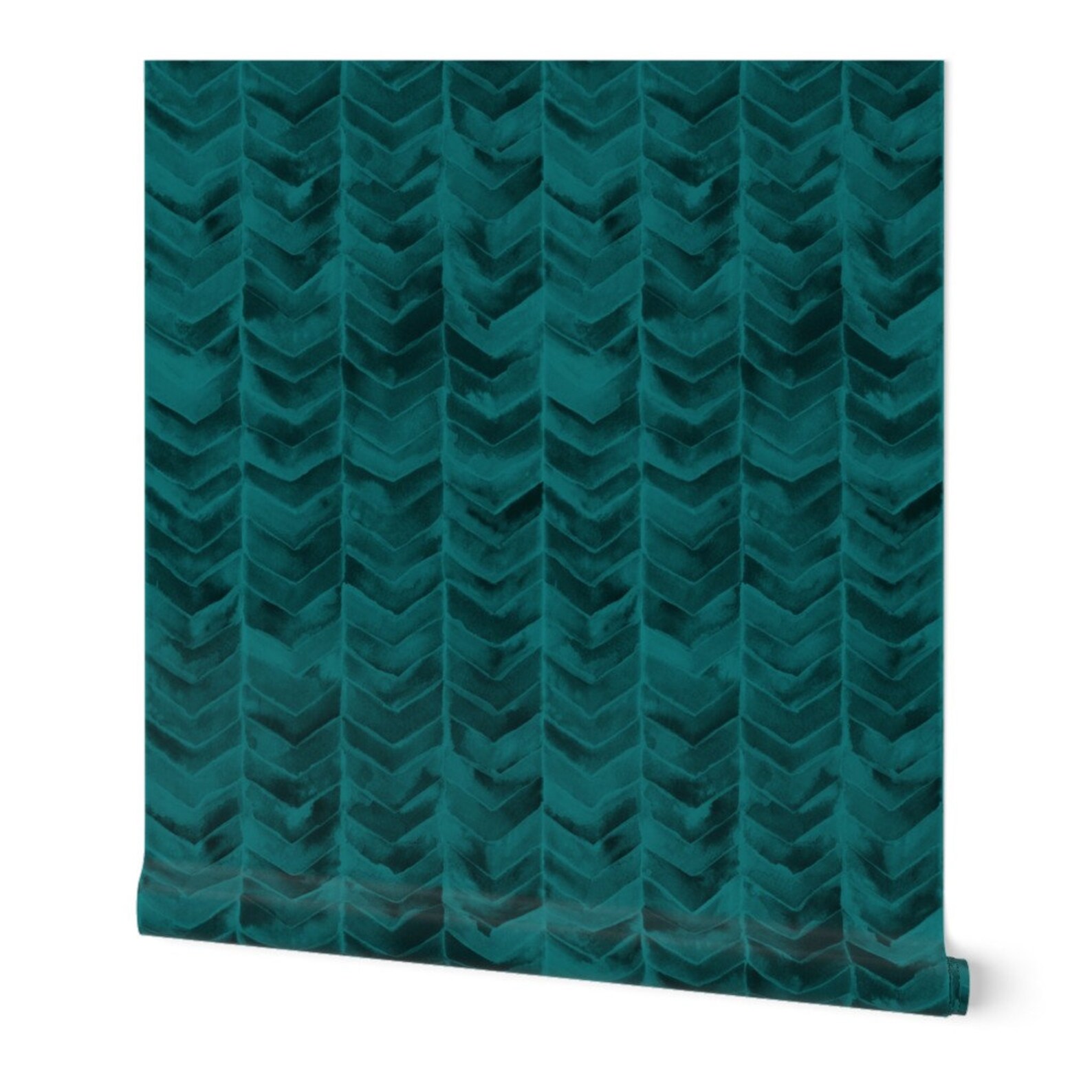 Chevron Wallpaper Teal on Black Chevron Teal by Liz Sawyer | Etsy