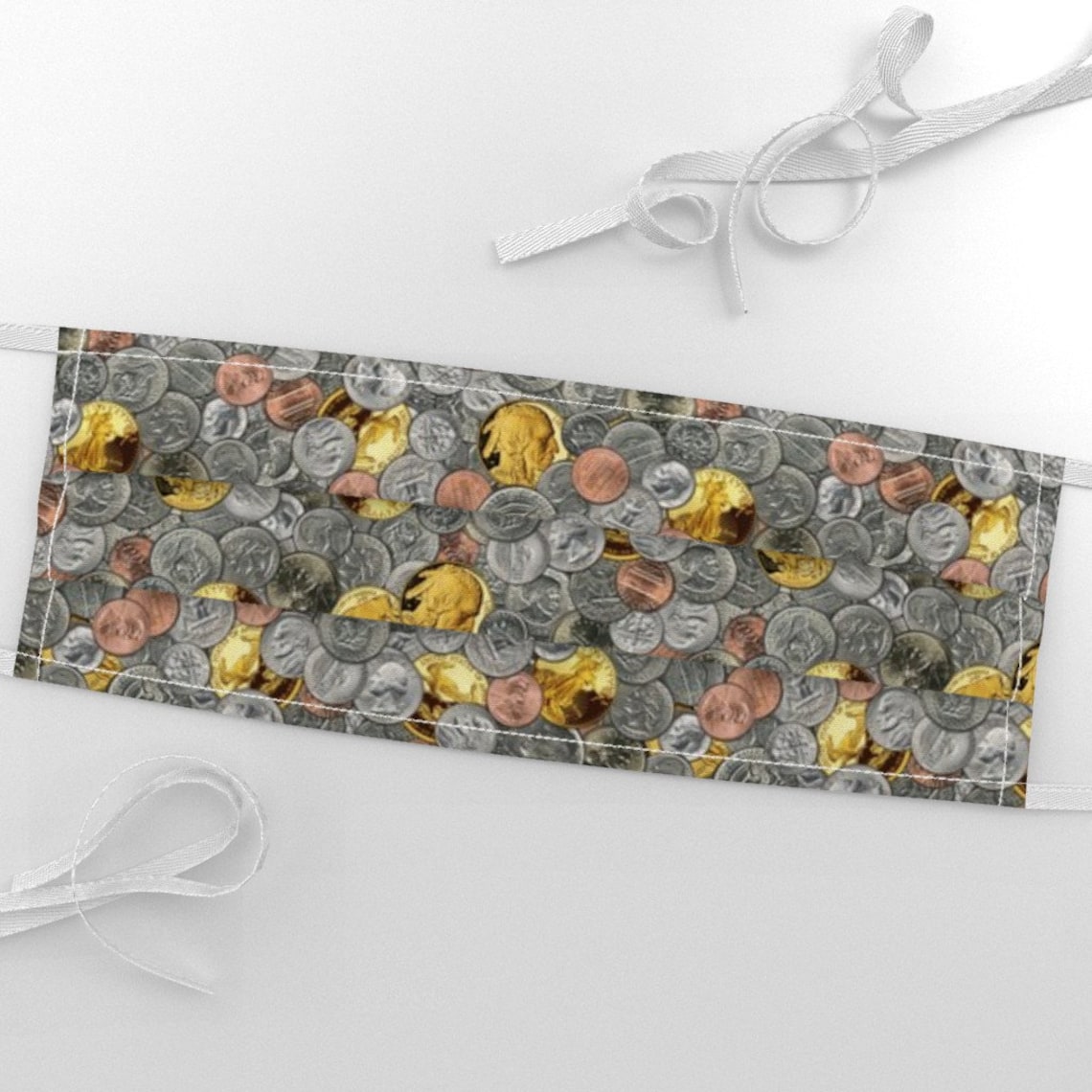 Raining Pennies Fabric Current American Coins by Joyfulrose - Etsy