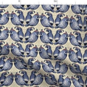 Quail Fabric - Quail Bird Decorative Elements by Dunnspun - Quail Birds ...