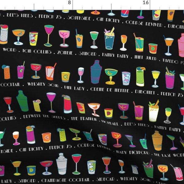 Cocktail Fabric - Etsy