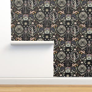 Dark Midsommar Removable Peel and Stick Wallpaper - Witchcraft Floral ...