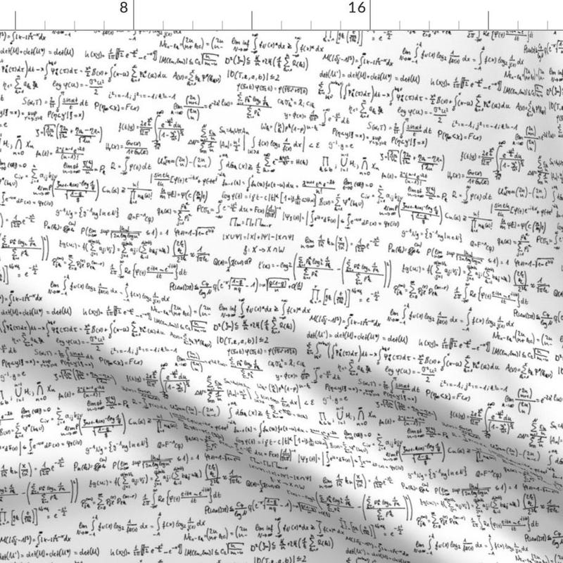 Math Fabric - Etsy
