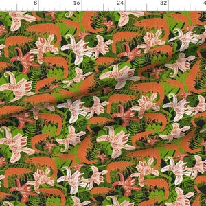 Tropical Shrimp Fabric Shrimp on Black by Kociara Tropical Shrimp ...