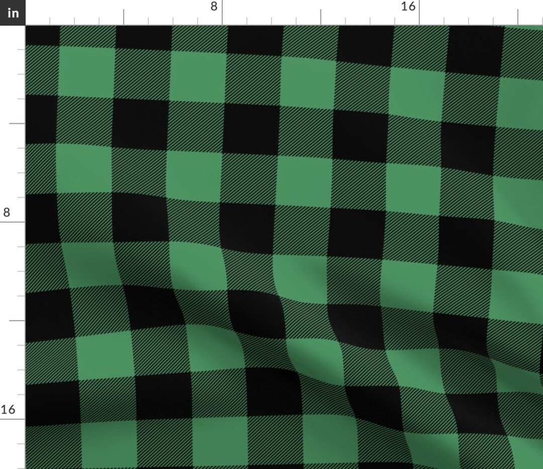 Buffalo Plaid Fabric Buffalo Plaid 2in Kelly Green by - Etsy