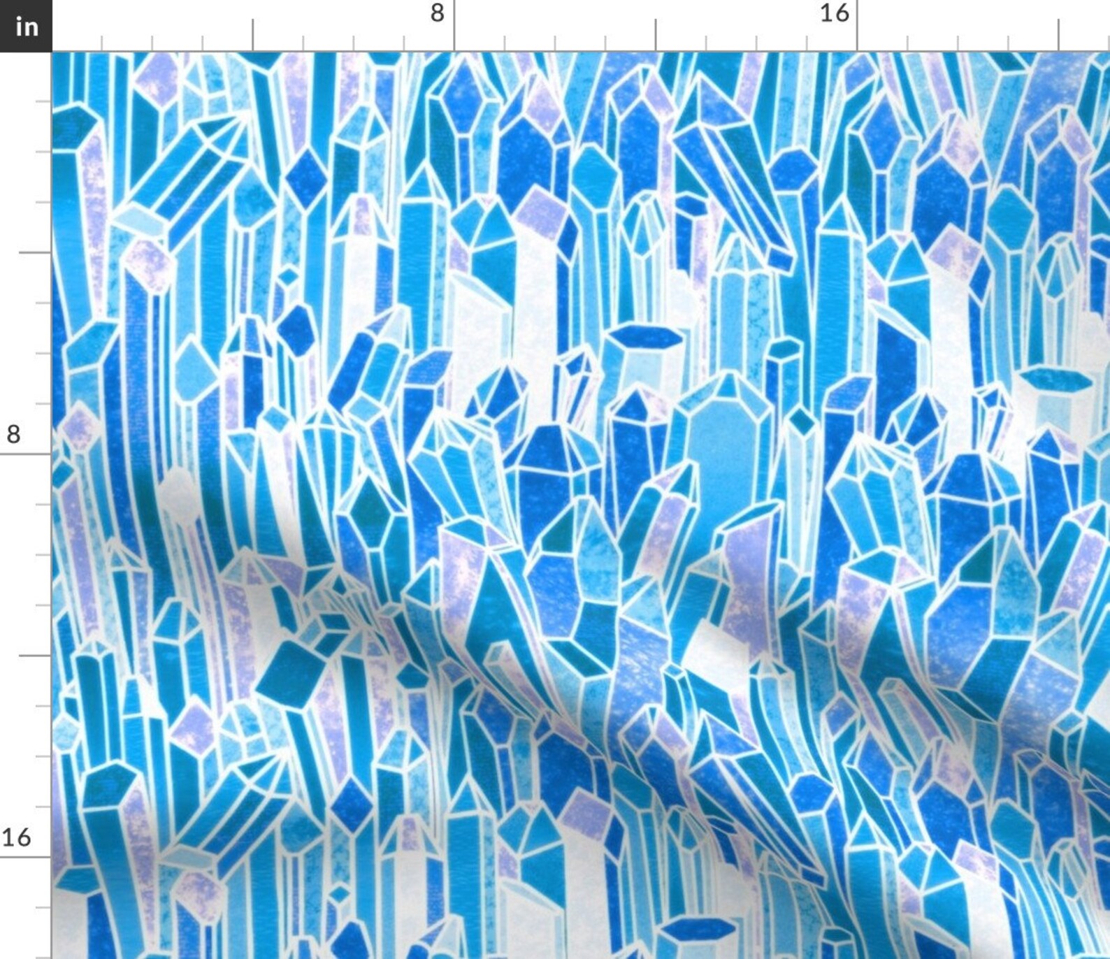 Blue Crystals Fabric Crystals 3 by Jadegordon Blue Crystal - Etsy