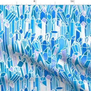 Blue Crystals Fabric Crystals 3 by Jadegordon Blue Crystal - Etsy