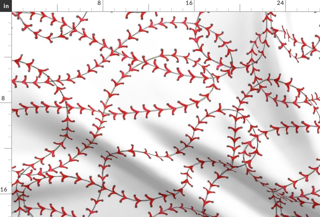 Baseball Ball Stitching Abstract Sports Fabric Baseball Seams by C ...