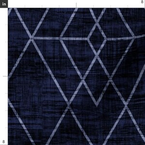 Diamonds Fabric Geometric Grid Navy Texture by Kimsa - Etsy