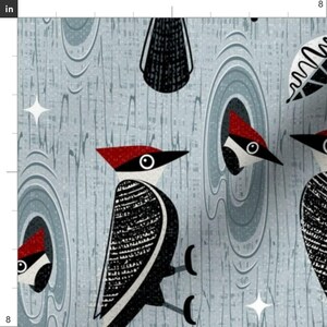 Woodpeckers Fabric - Pileated Woodpeckers by Studioxtine - Birds Tree ...