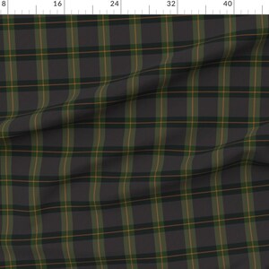 Dark Green Plaid Fabric - Hunter Plaid by Laura_nisbet_art - Victorian Navy Tartan Preppy Check ...