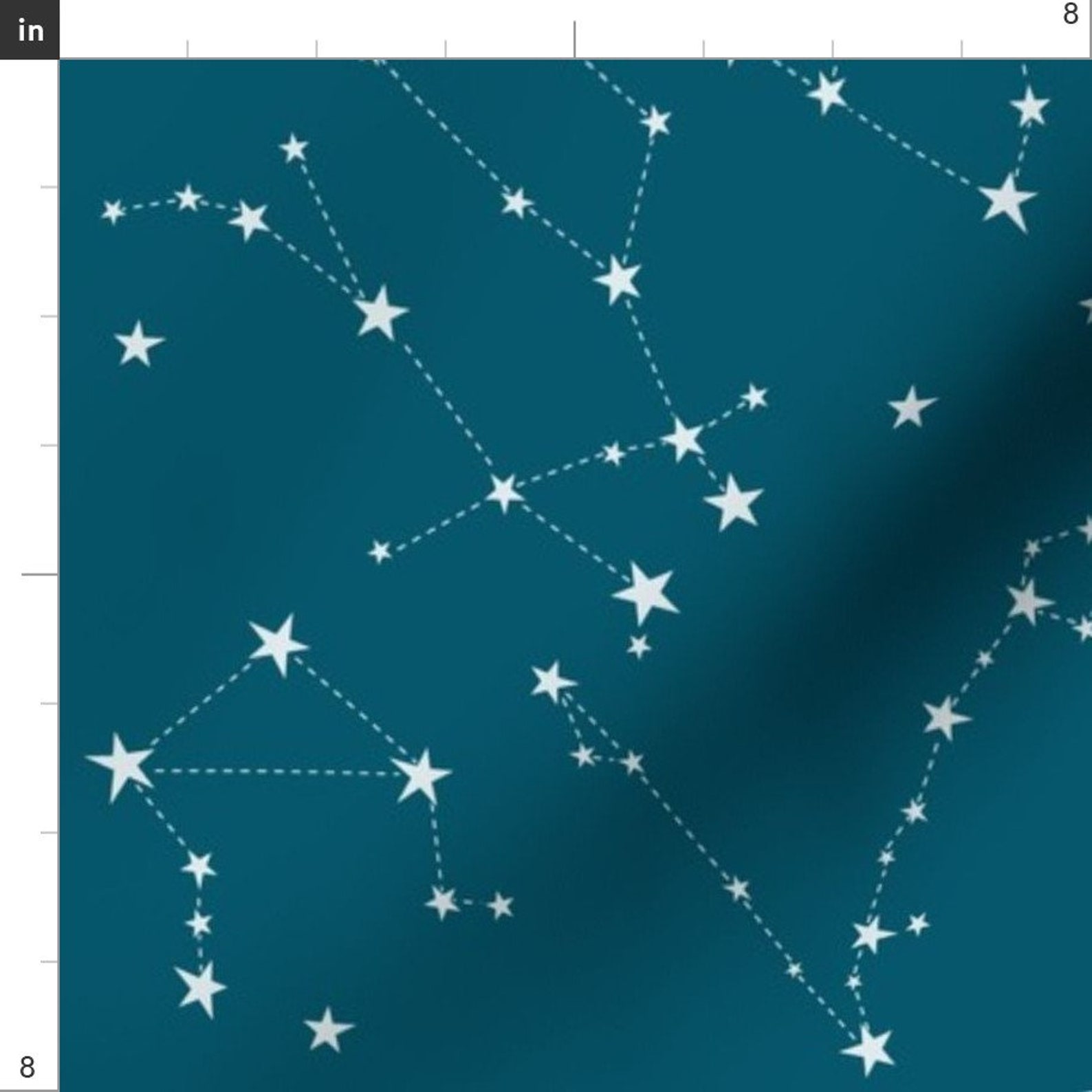 Blue Constellation Fabric Stars in the Zodiac on Blue by | Etsy