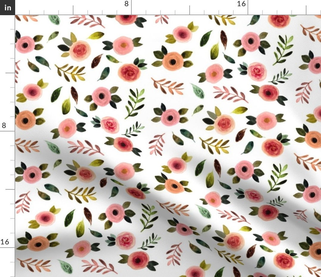 Pink Spring Blooms Fabric Spring Pink Blooms by - Etsy