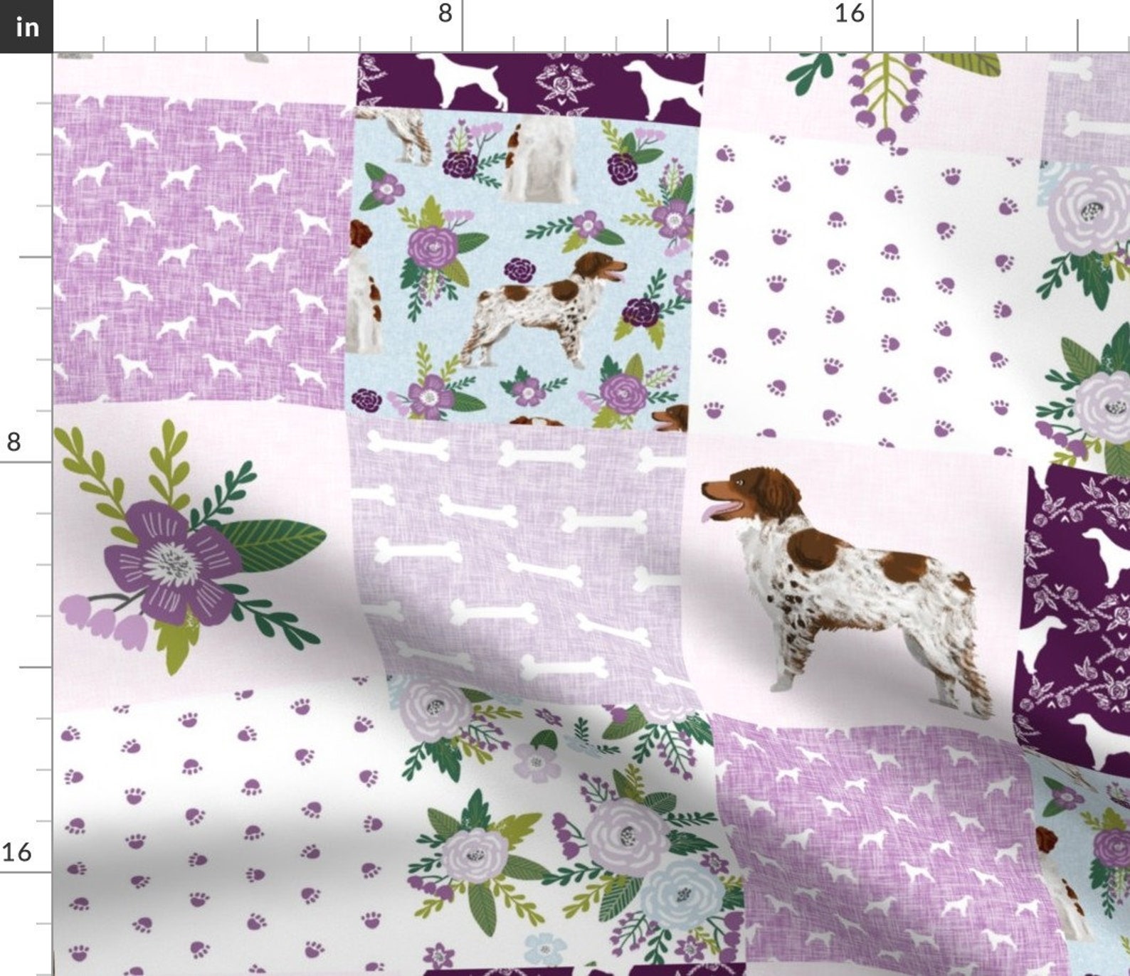 Brittany Spaniel Fabric-Brittany Spaniel Pet Quilt C Dog | Etsy