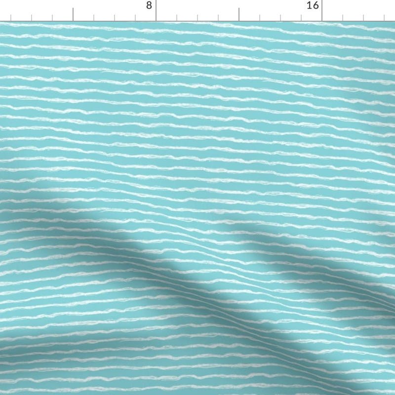 Aqua Striped Fabric - Etsy