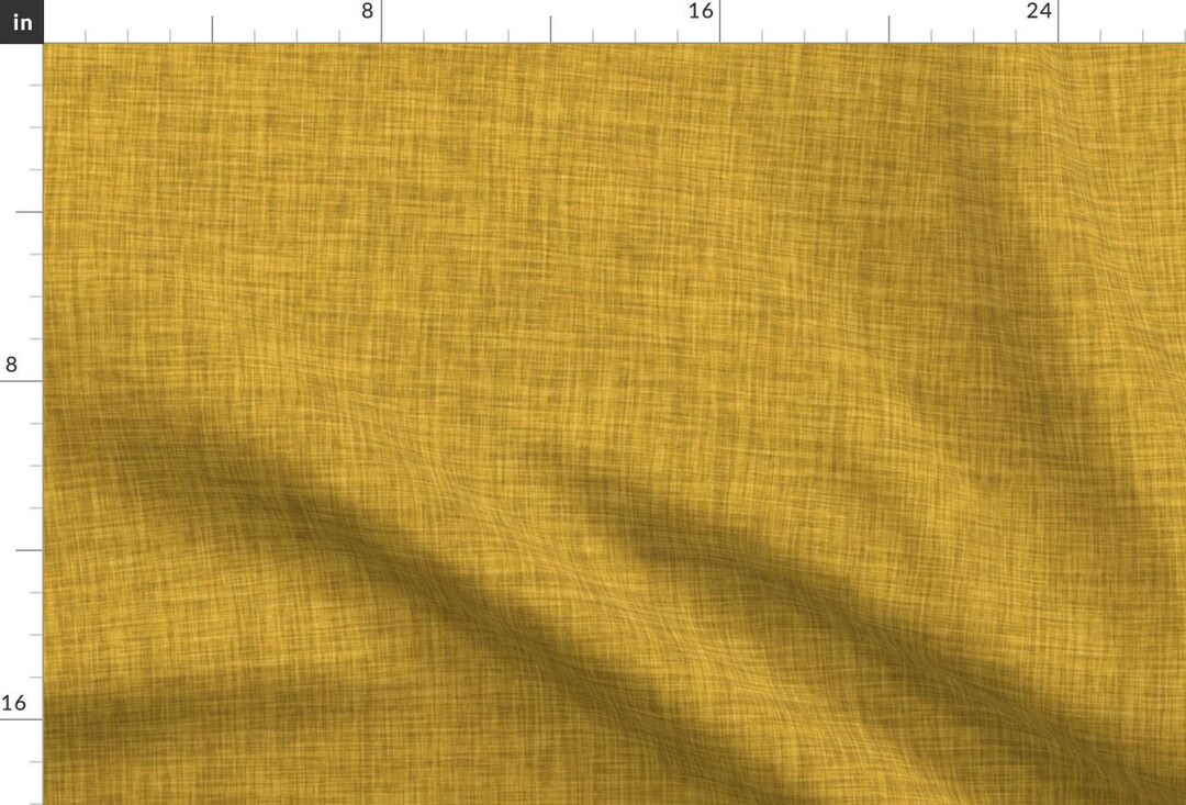 Gold Heathered Solid Color Fabric - Linen Solid Natural Yellow// Gold ...