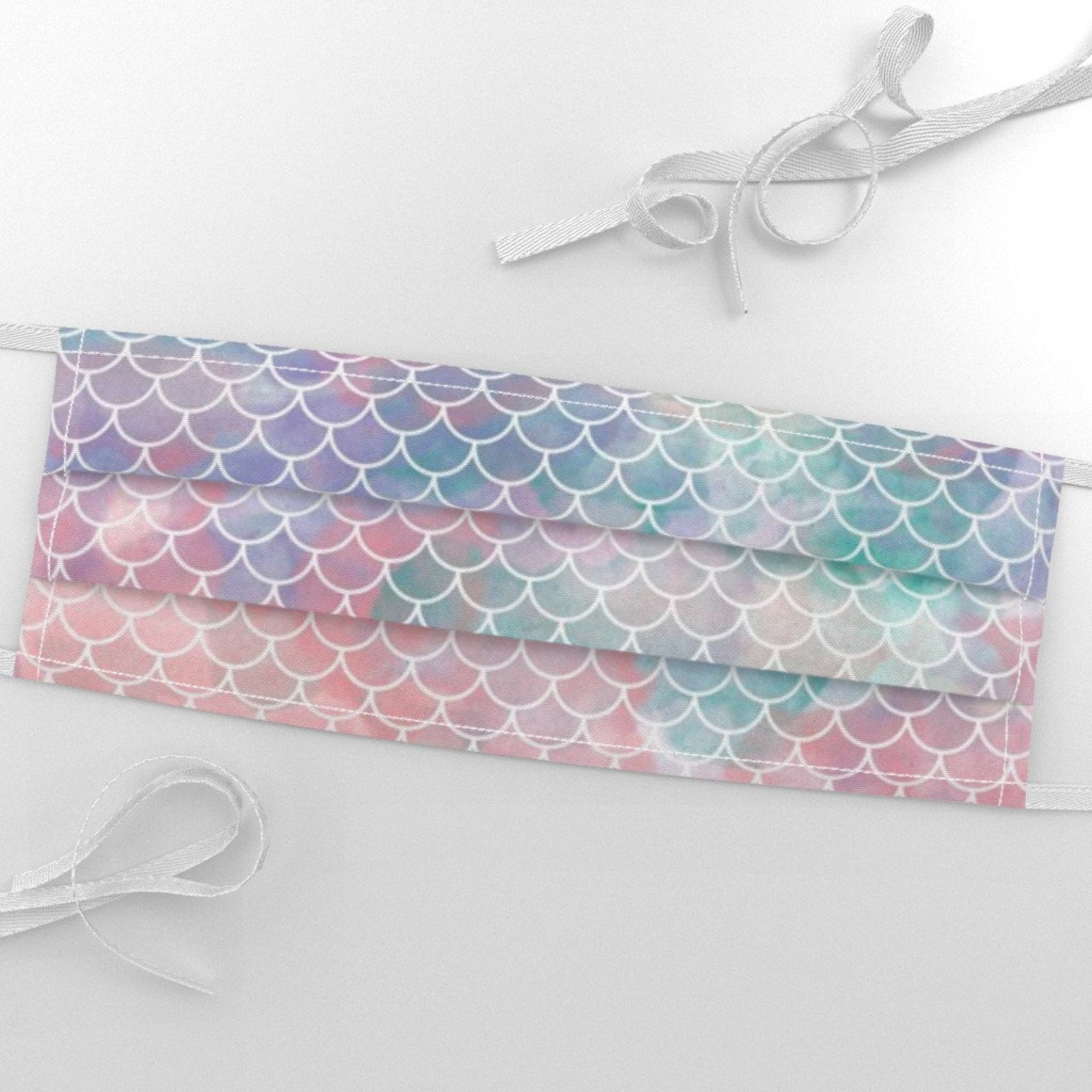 Watercolor Mermaid Scales Fabric Watercolour Mermaid Scales | Etsy