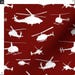 Helicopter Fabric Helicopter Silhouettes Red by Thin Line Textiles ...
