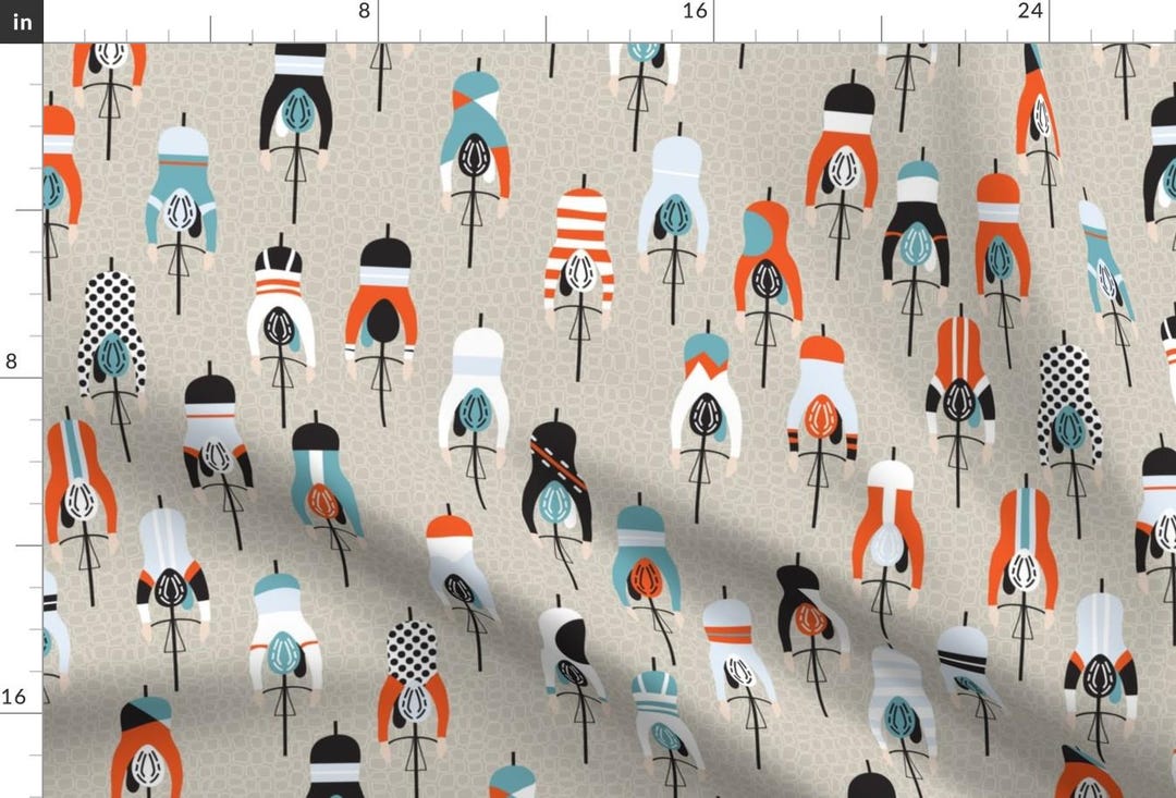 Cycling Race Fabric - Le Tour by Booboo Collective- Cycling Racing ...