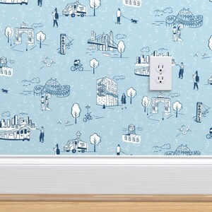 Brooklyn Toile Wallpaper Brooklyn Toile by Mcswiss Toile - Etsy