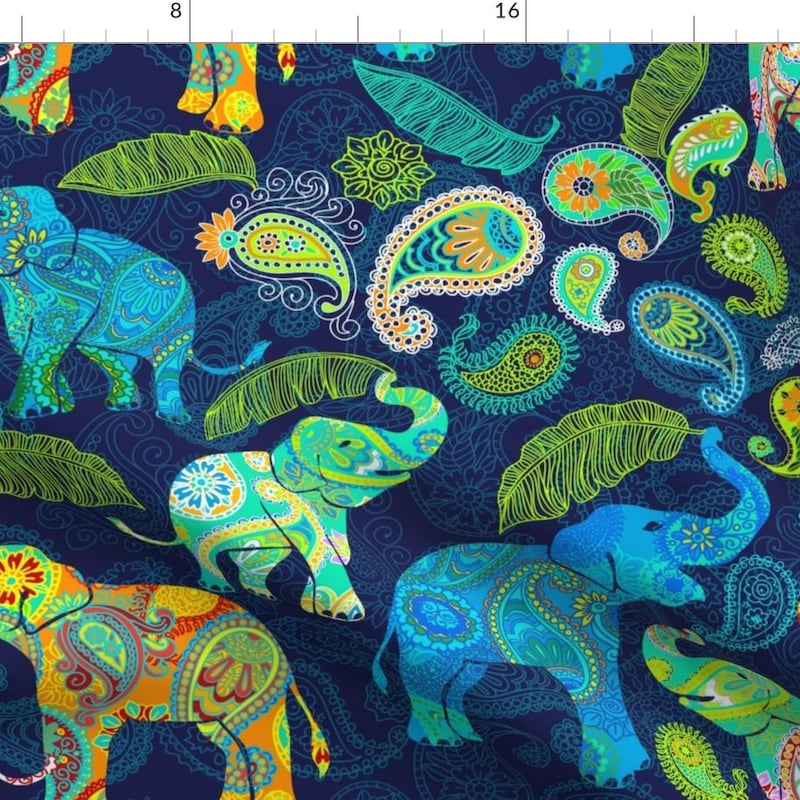 Elephant Fabric - Etsy