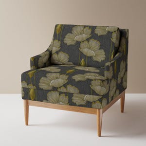 Art Decor Poppy Upholstery Fabric- Art Deco Fleurs Dor by J9design ...