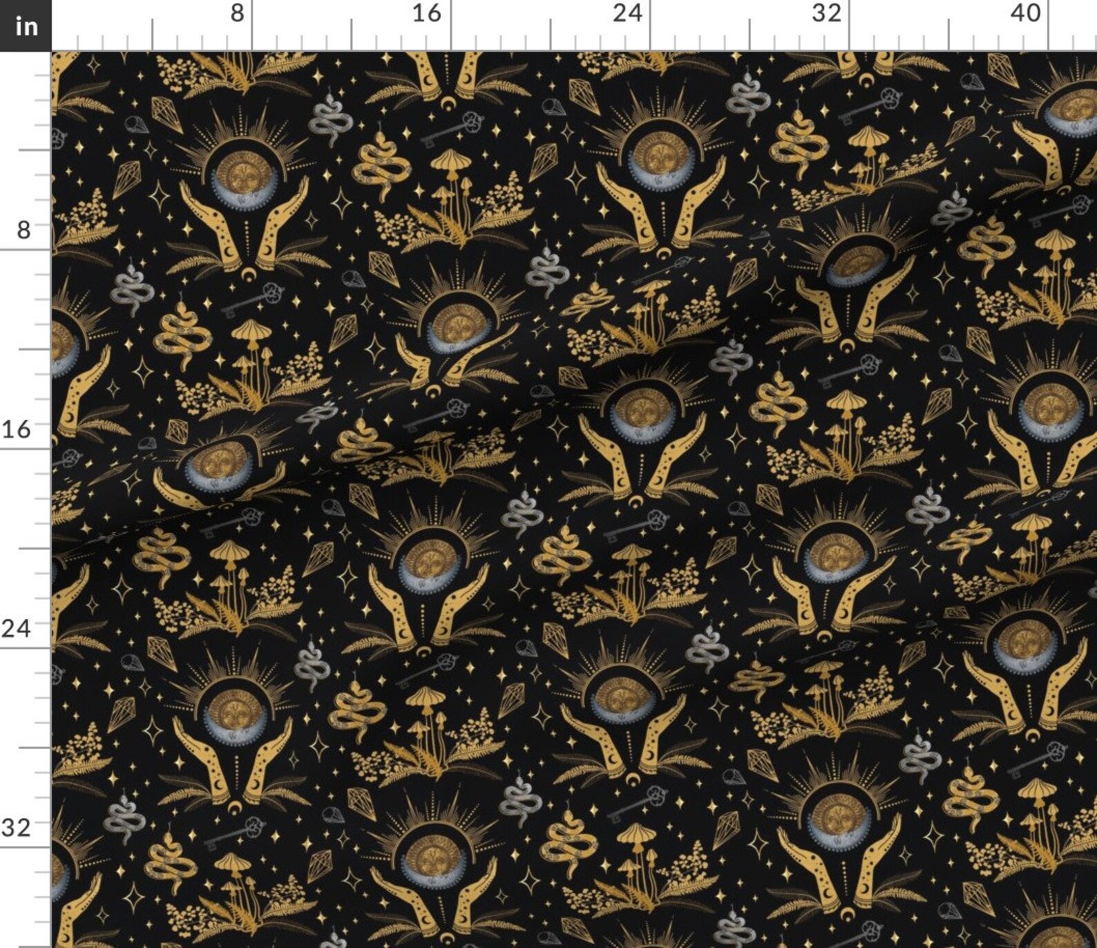 Celestial Fabric Celestial Eclectic Witch-m by Pamelandia - Etsy