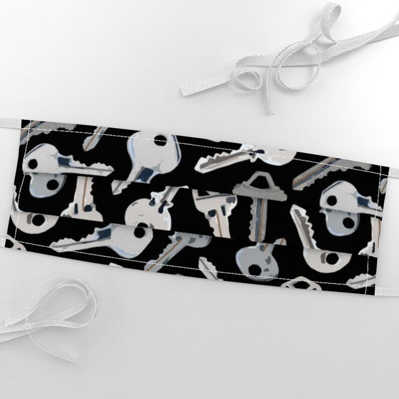 Key Fabric Dark Keys by Jesseesuem Gray Black Key Lock - Etsy