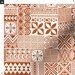 Tapa Orange Square Pattern Geometric Shapes Fabric Tapa Kapa - Etsy
