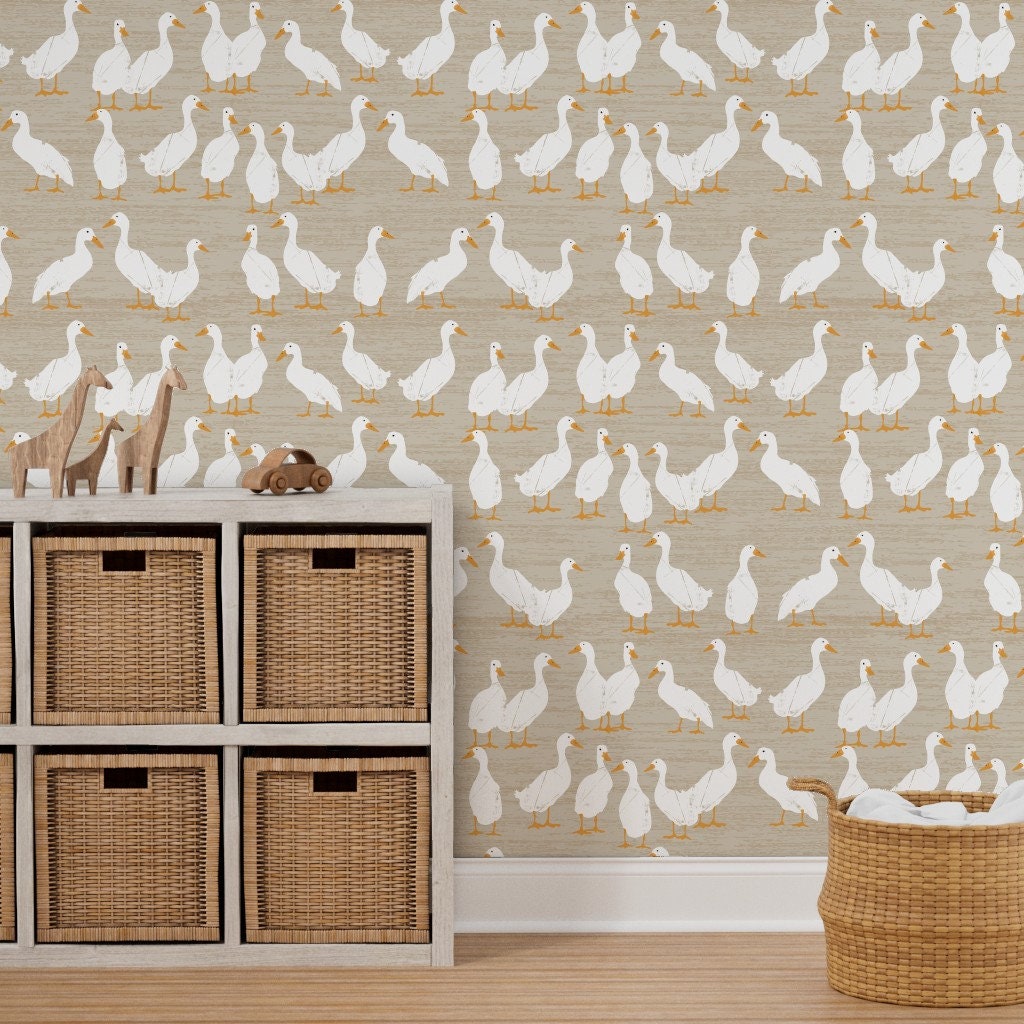 Ducks in A Row Wallpaper Ducks in A Row by Sarah Treu - Etsy