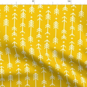 Yellow Arrows Fabric Cross Plus Arrows Mustard Yellow by - Etsy
