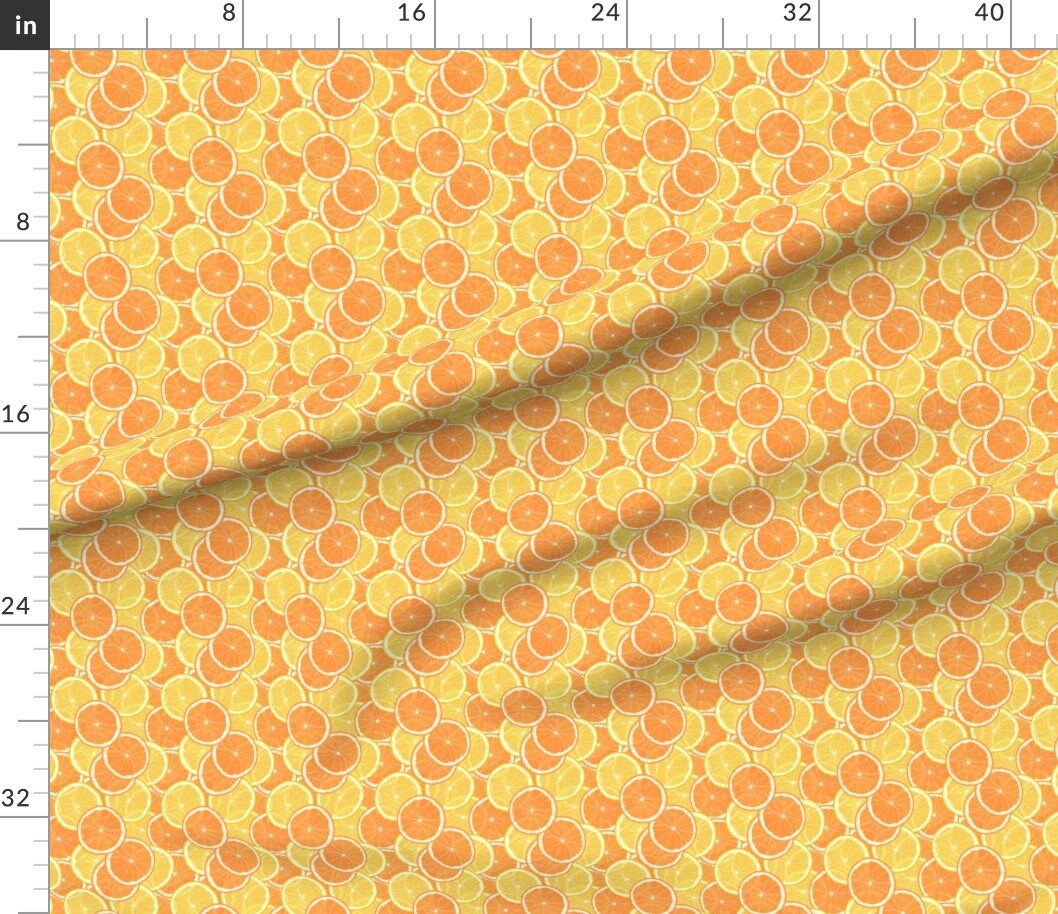 Citrus Fabric Citrus Cloth by Inscribed Here Citrus Orange | Etsy