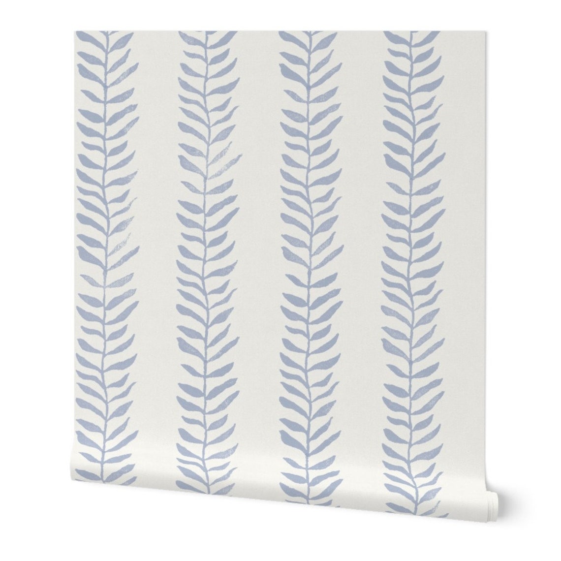 Blue Vines Wallpaper Leaf Pattern Vertical by Forests Blue - Etsy