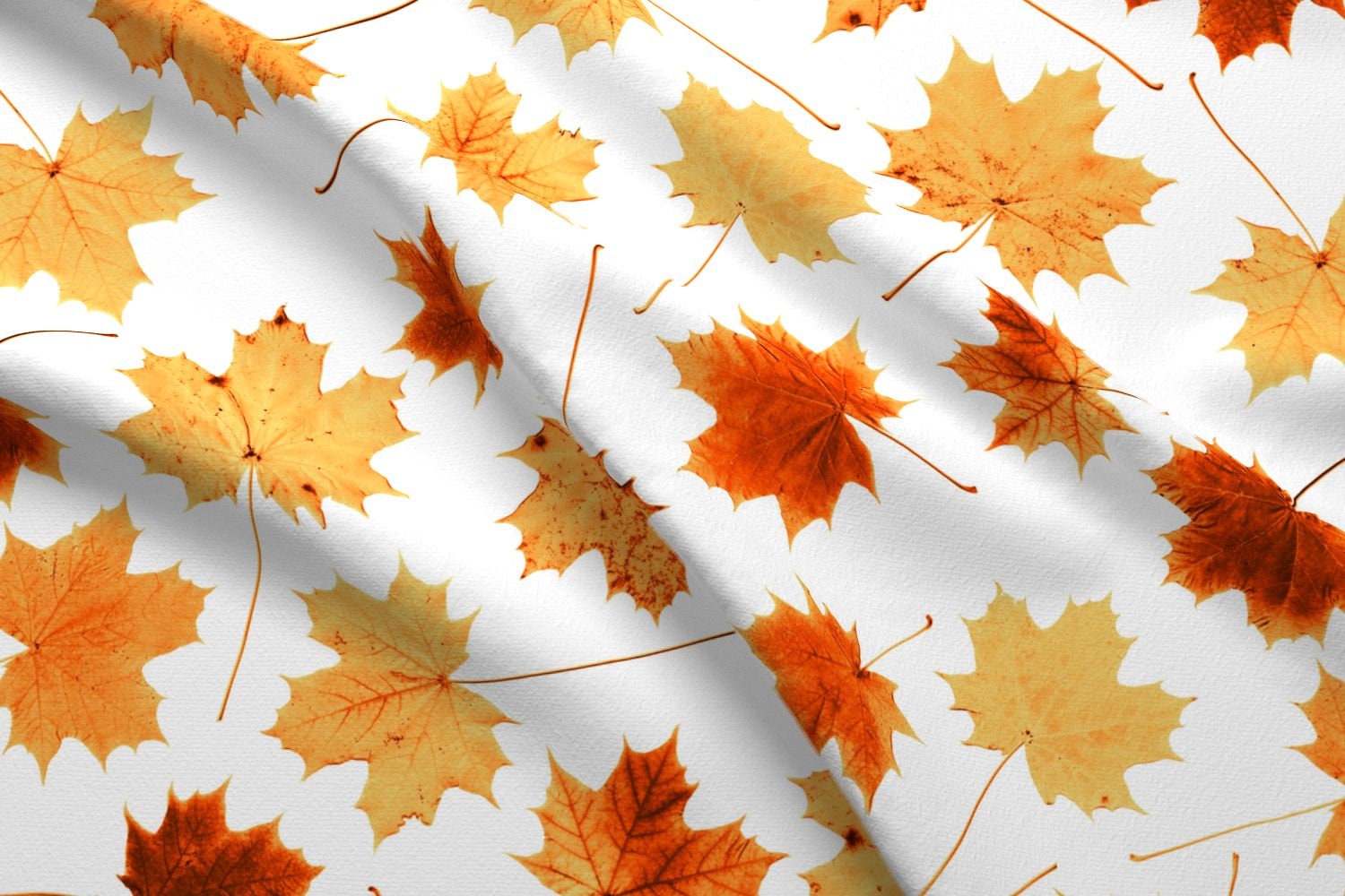 Bold Maple Leaves Fabric Maple Leaves Harvest Colors Life | Etsy