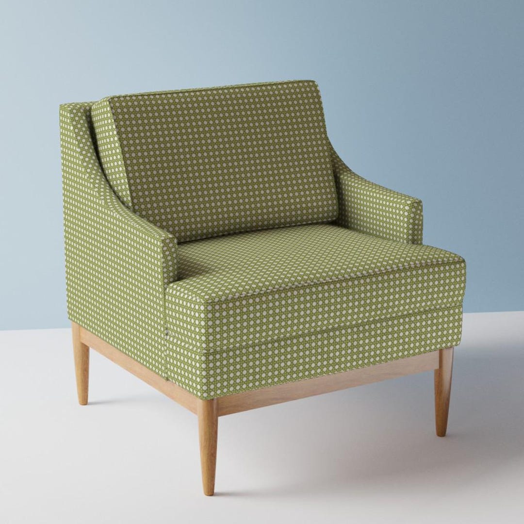 Green Upholstery Fabric- Classic Cane by Whitneyenglish - Vintage Chic ...
