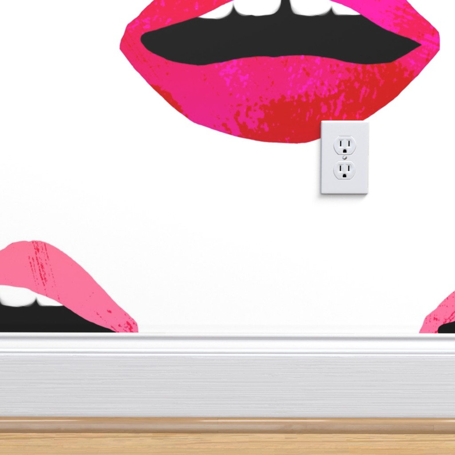 Lips Wallpaper Love Lipstick Print by Charlottewinter Lips - Etsy