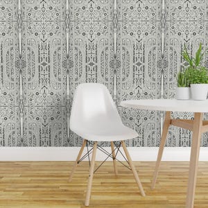 Art Deco Wallpaper - Wacker Tower Fountains by Muhlenkott - Gray White ...