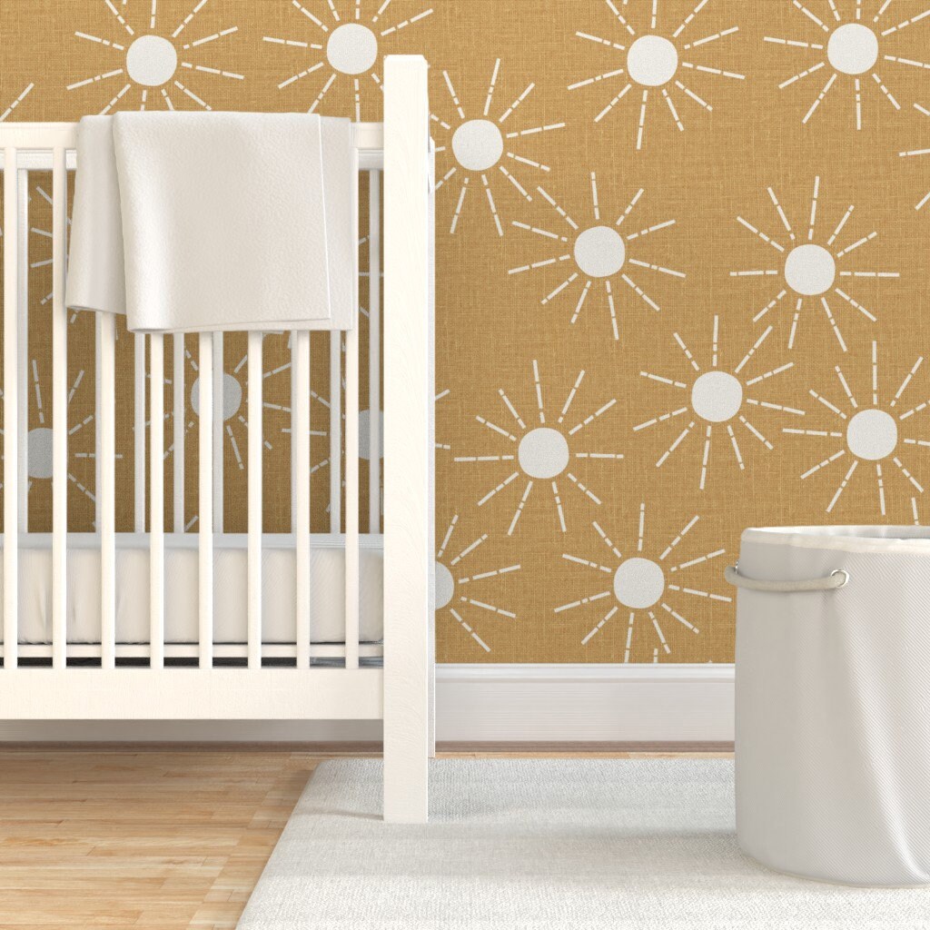 Minimalist Wallpaper Scattered Suns by Erin Kendal Mustard - Etsy