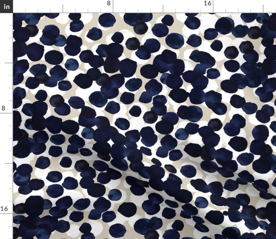 Abstract Indigo Fabric Indigo White Dots by Crystal Walen Indigo Cotton ...