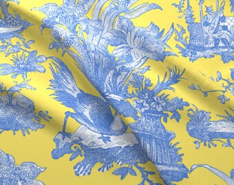 Yellow toile | Etsy