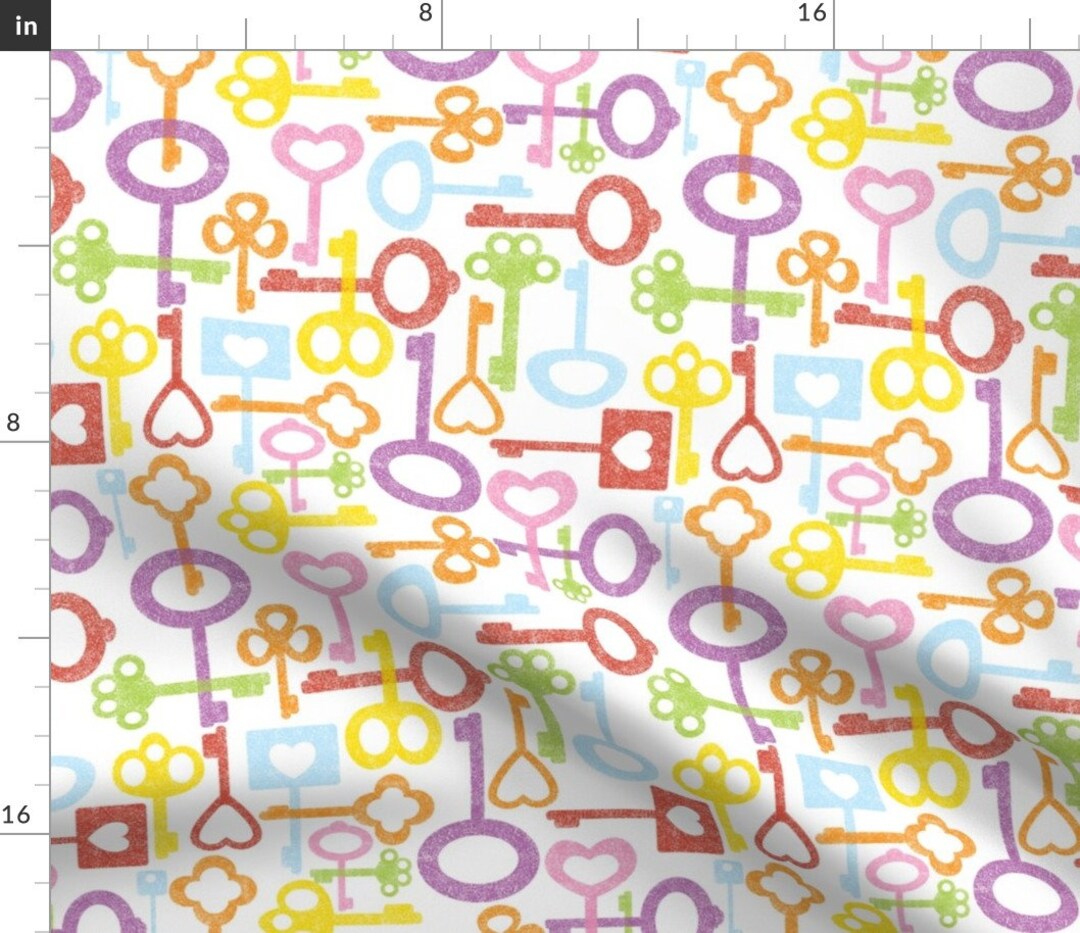 Keys Fabric Ancient Keys by Gnoppoletta Lock Unlock Key Colorful ...