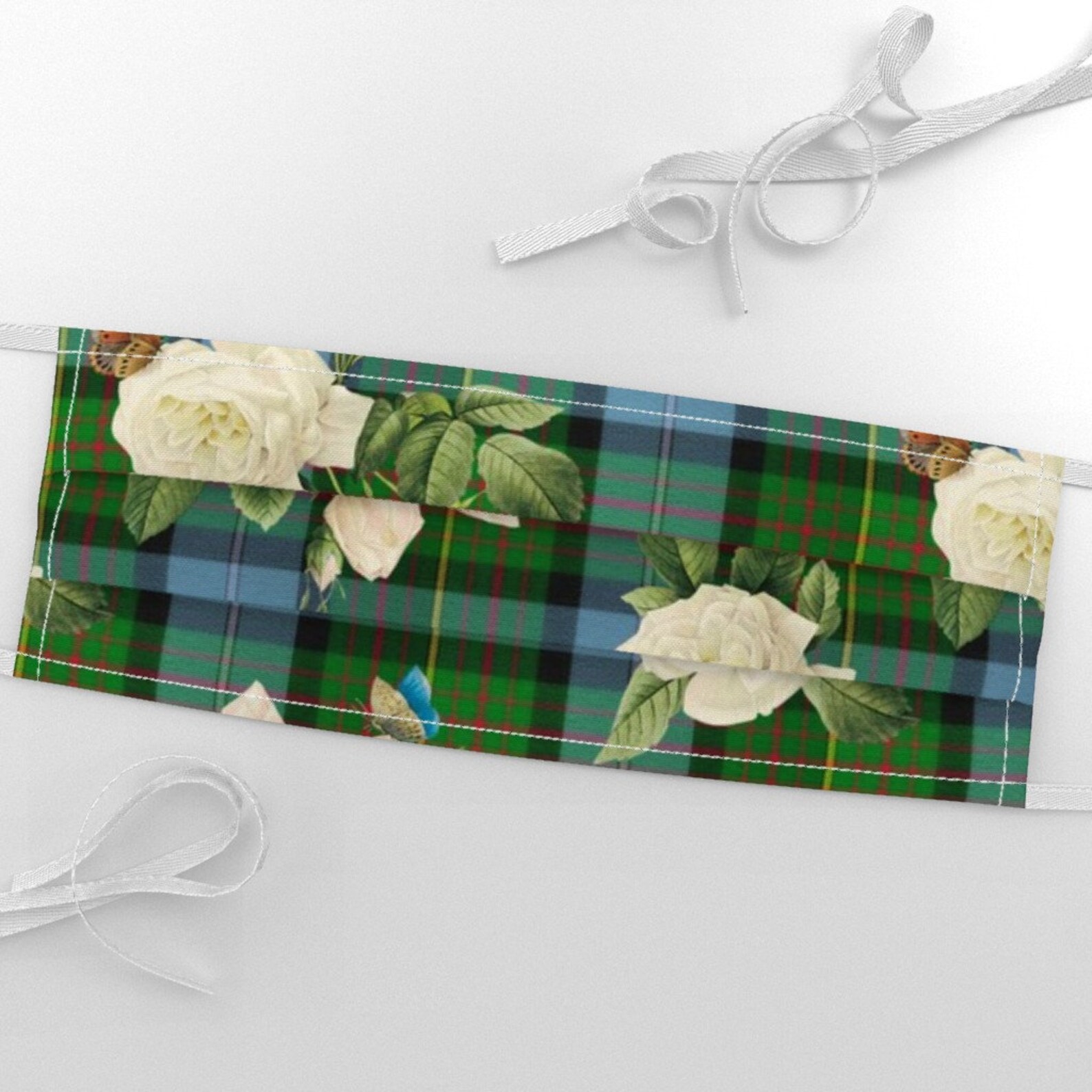 Tartan Rose Fabric Caledonian Floral Tartan by Lilyoake - Etsy