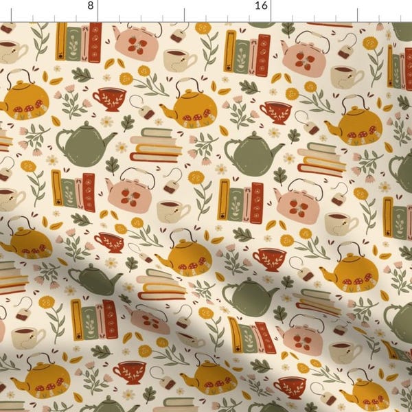 Persian Fabric Heriz Fans Blue by Amyvail Persian Geometric Blue Gold ...