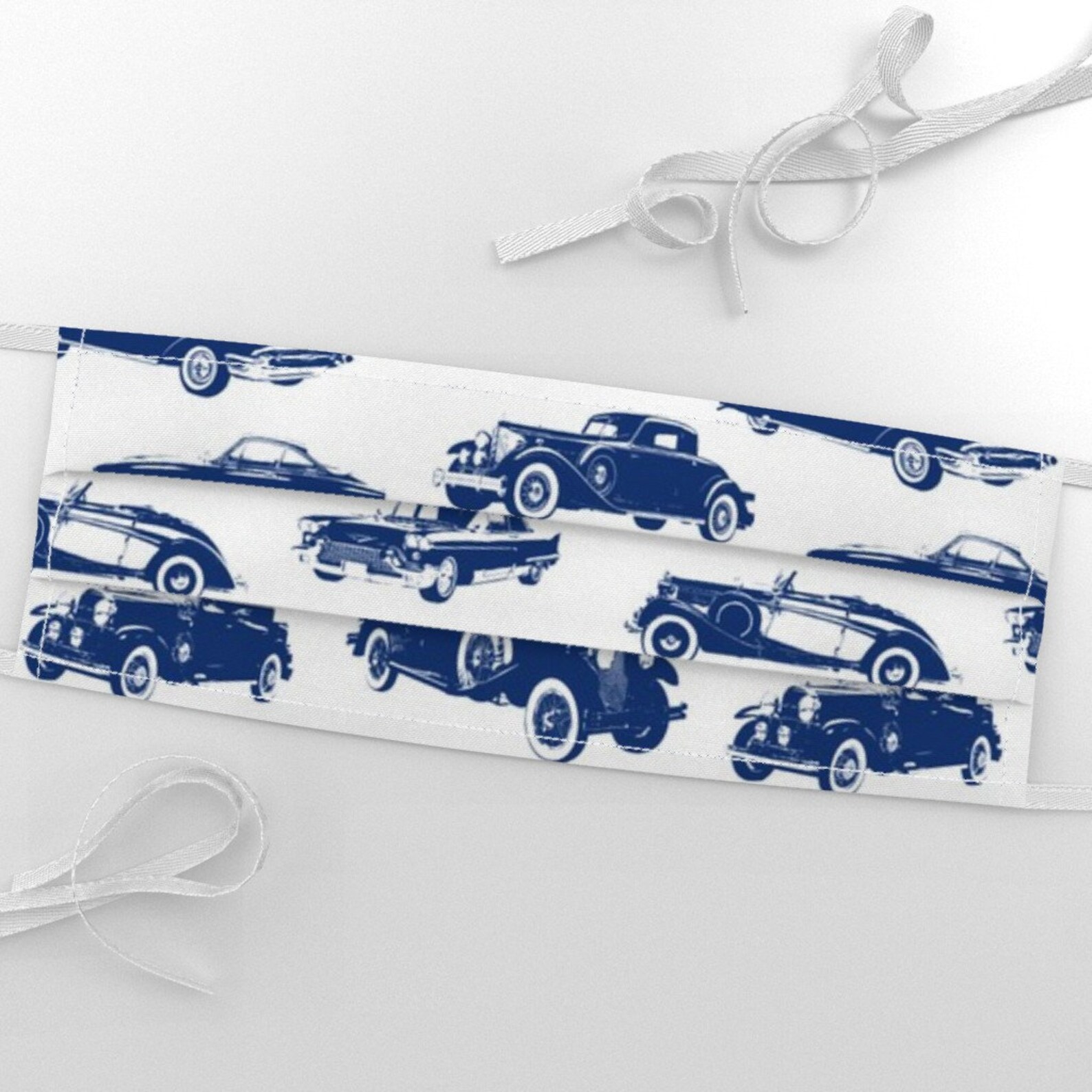 Vintage Cars Fabric Blue Vintage Cars by Thinlinetextiles - Etsy