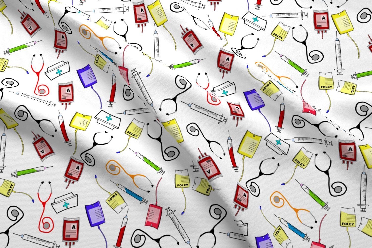 Nurse Fabric Colorful Medical Hospital Pediatric Geriatric | Etsy