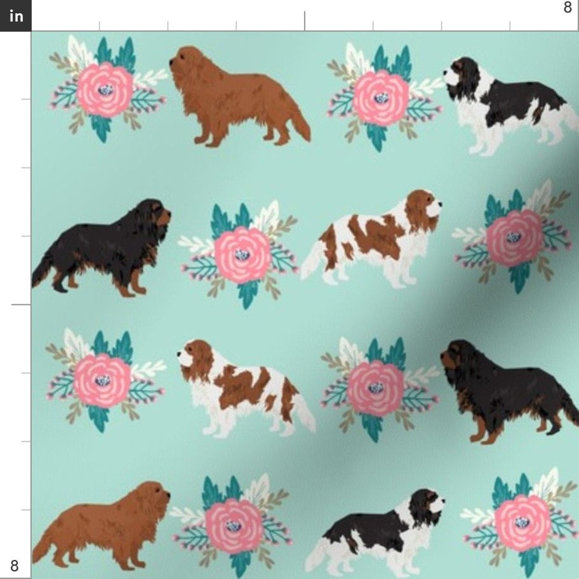 Cavalier King Spaniel Fabric Cavalier King Charles Spaniel - Etsy