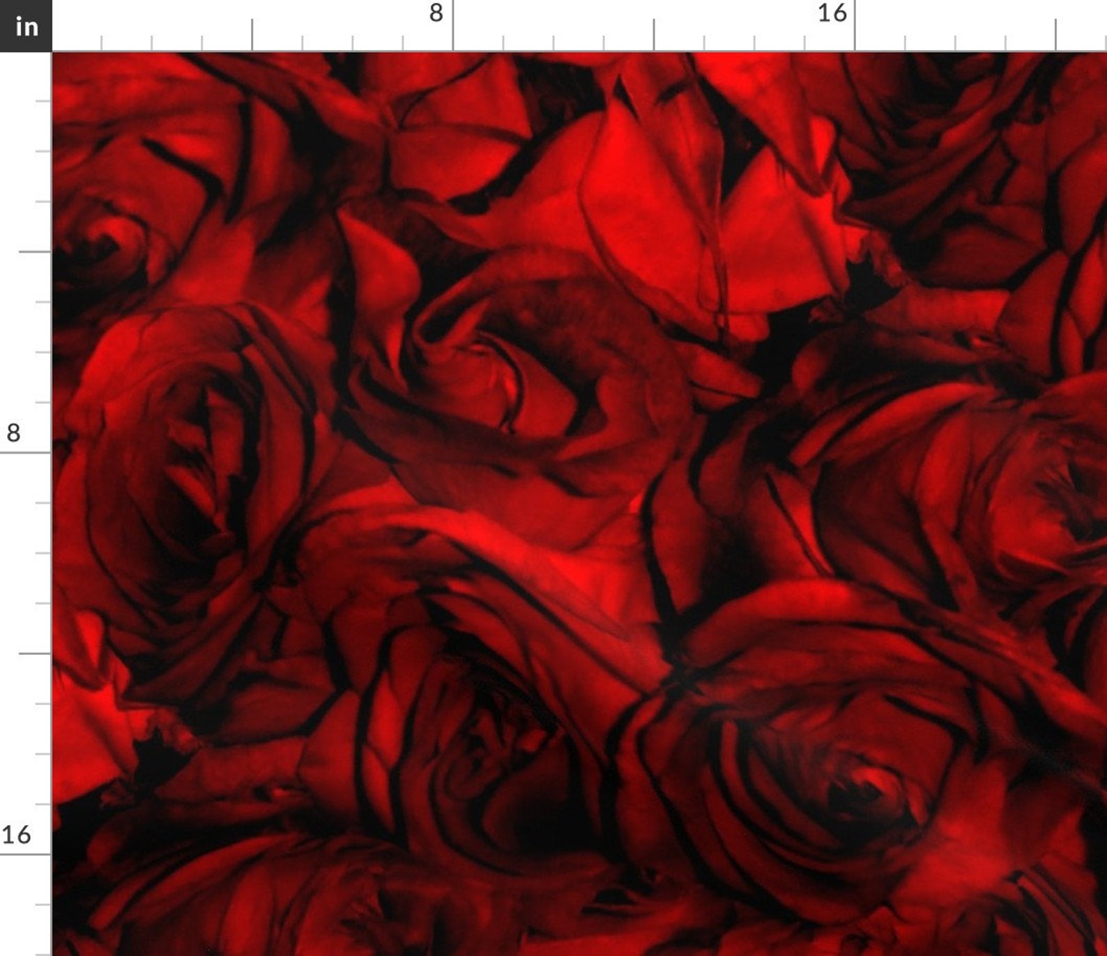 Red Rose Fabric Blood Roses Blood Roses by - Etsy